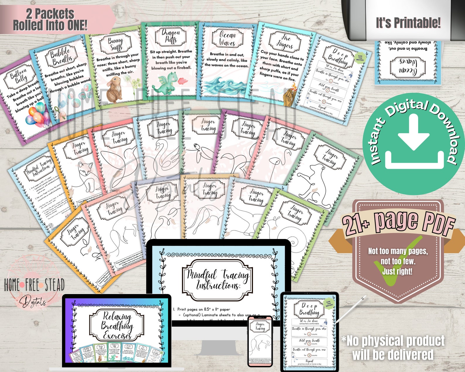 Finger Tracing Cards, Finger Maze PDF File, Calming Breathing ...