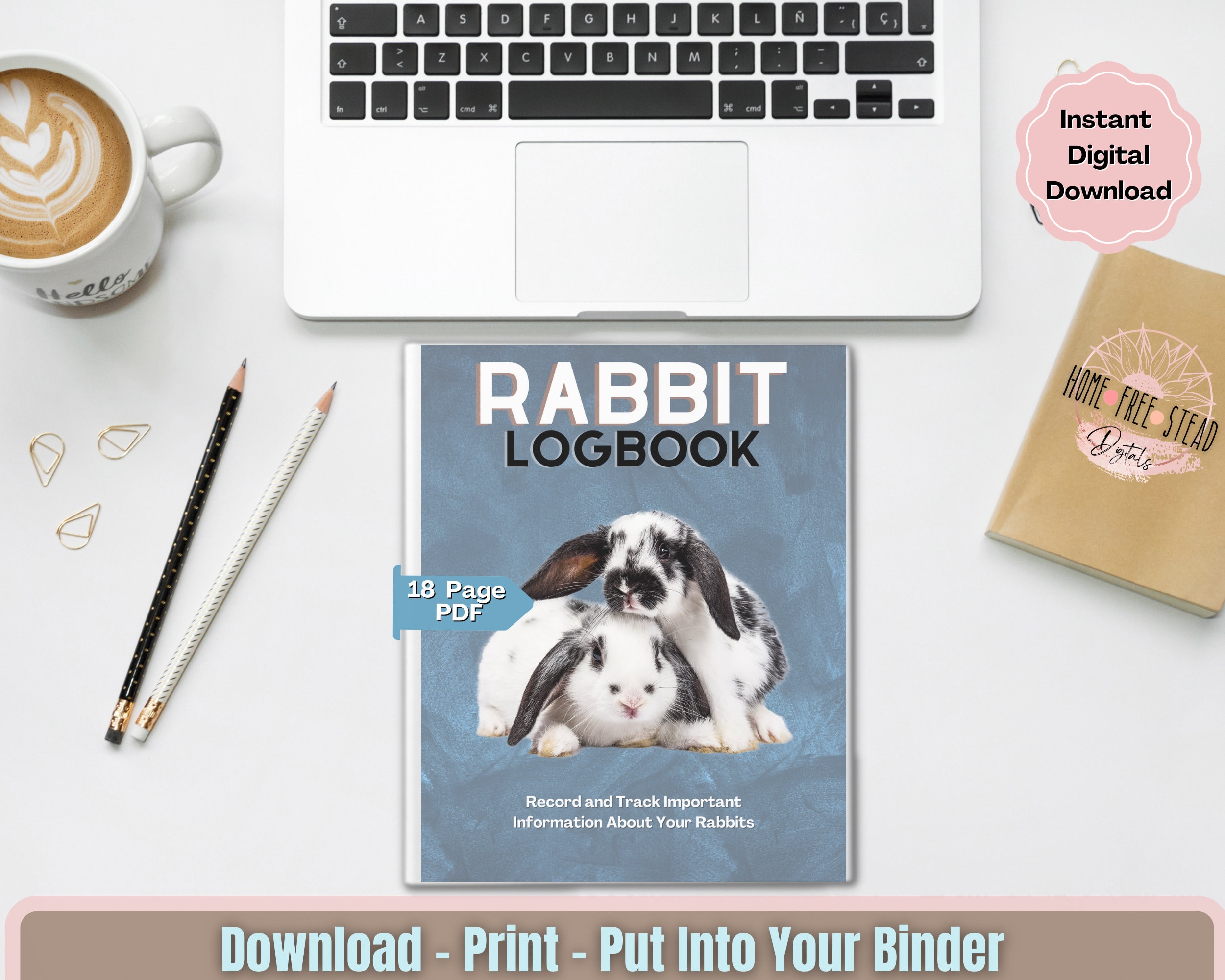 Rabbit Planner, Record Keeping Logbook, Manage Bunny Profiles, Medical ...