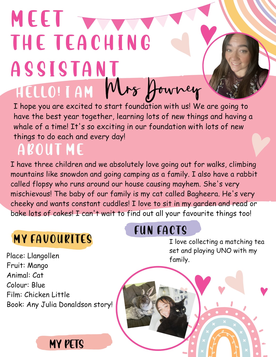 Meet the Teaching Assistant or Meet the Teacher Digital Form Filled Out ...