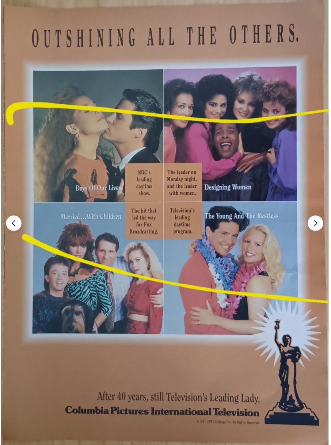 Large Advert Married With Children, Designing Women, Days of Our Lives ...