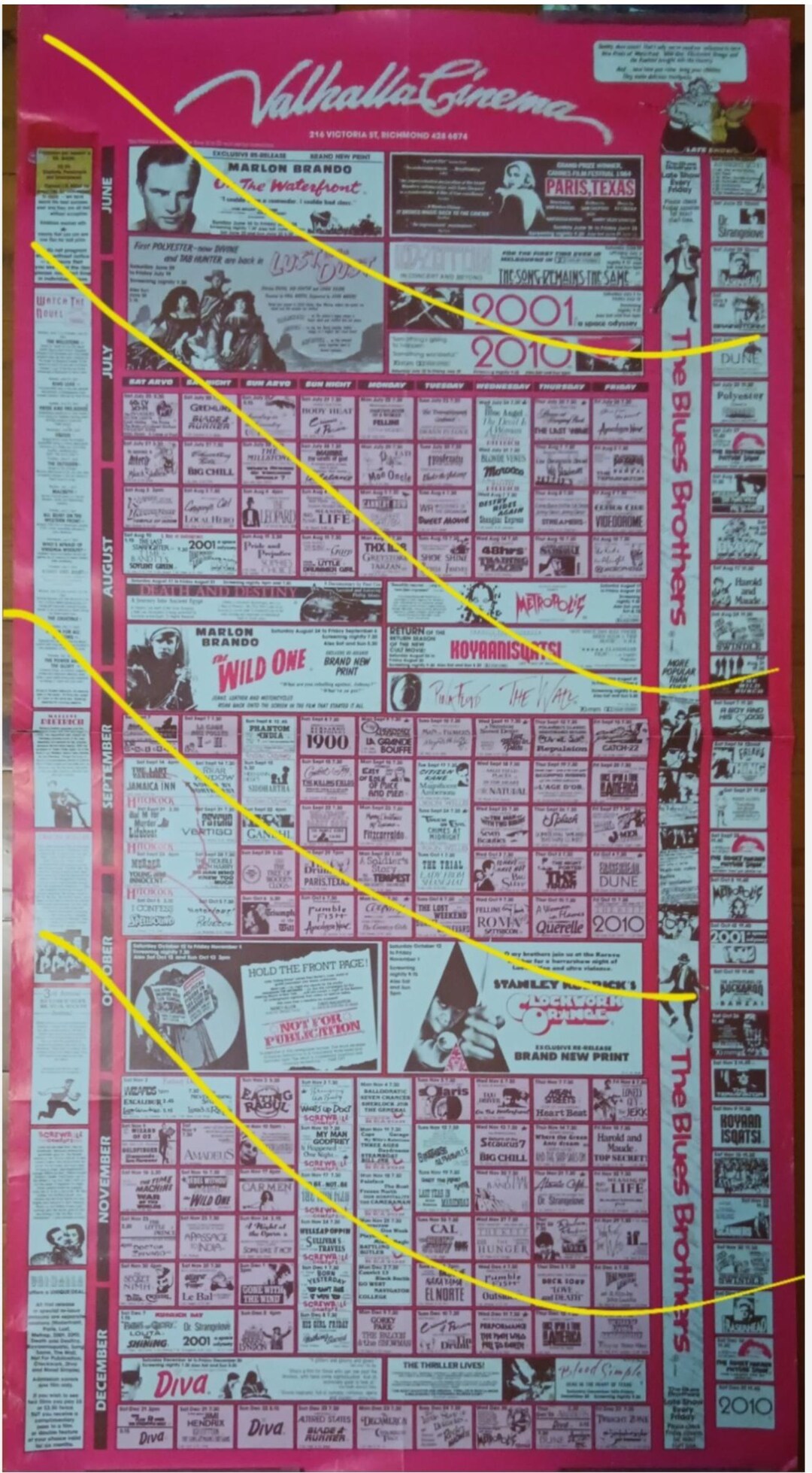 Rare 1980s Valhalla Richmond Cinema Program Poster - Lust in the Dust ...
