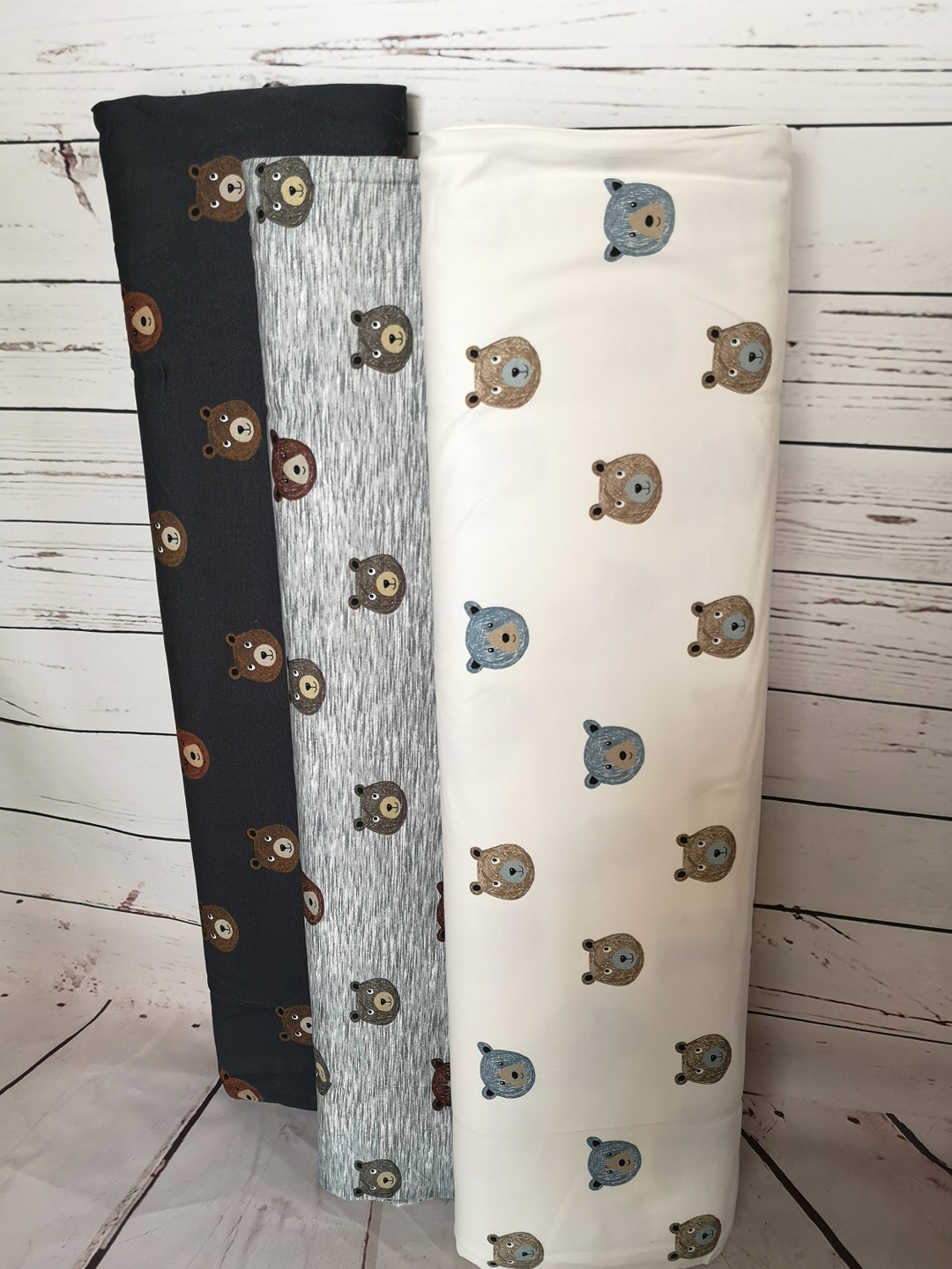French Terry With Bears/ Bear/ Animal/ Animal mini - Etsy