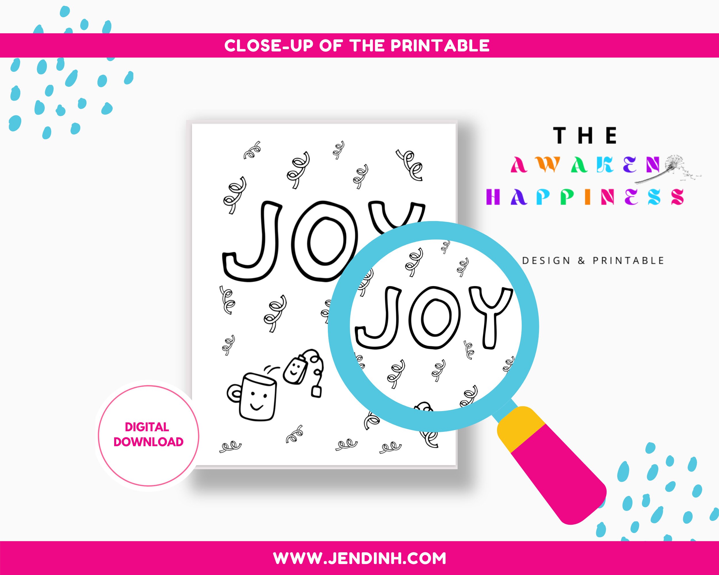 Joy Coloring Sheet