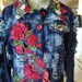 Hand Decorated Denim Jacket .... "fire AND Ice" - Etsy