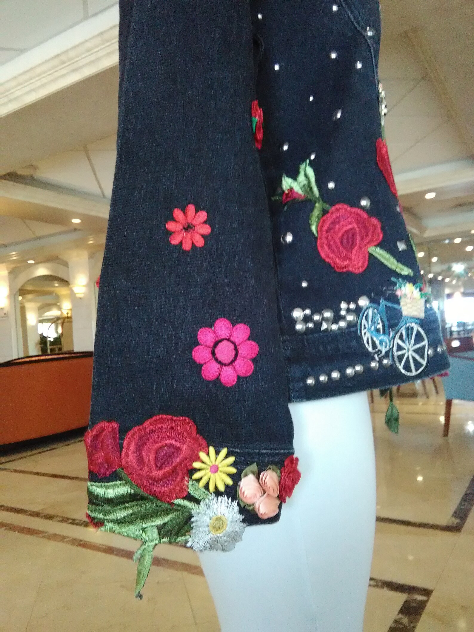 Hand Decorated Denim Jacket .... "oh Poppy" - Etsy