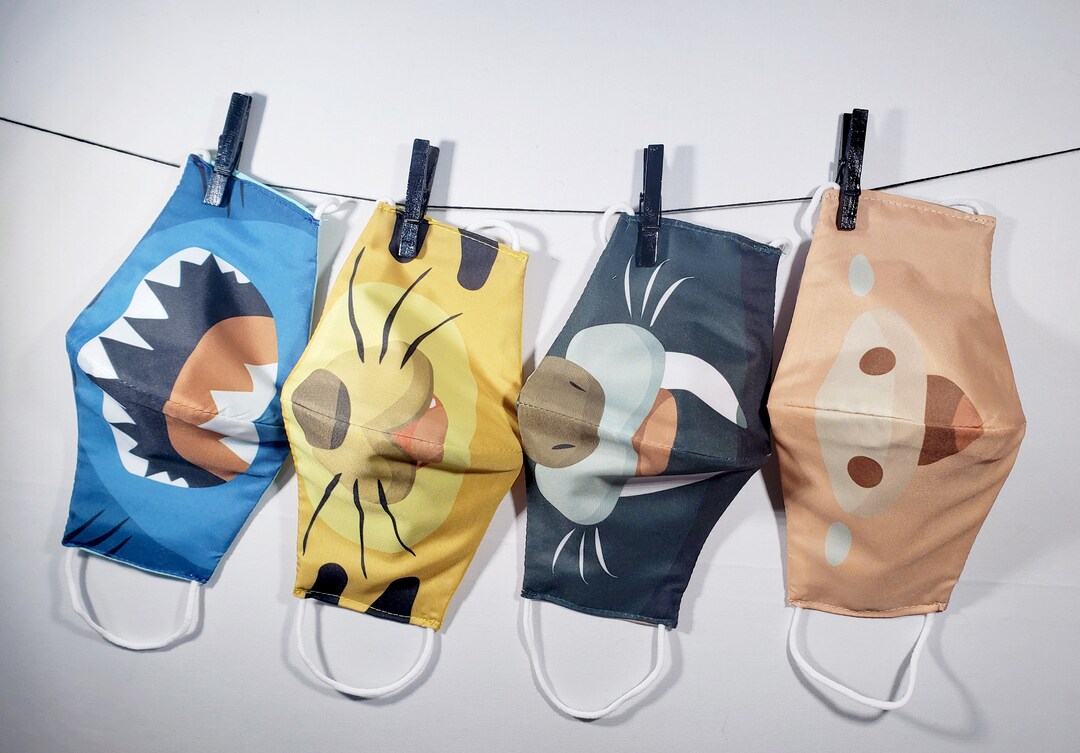 Fun Animal Cute Reusable Cloth Face Masks,face Coverings for Kids and ...