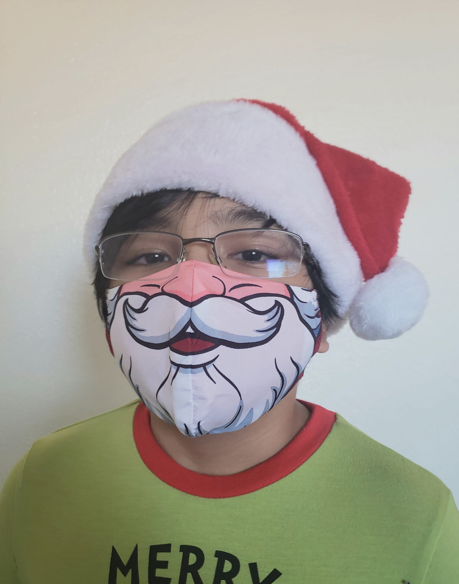 Santa Beard Face Mask Christmas Santa Face Mask Black Santa | Etsy