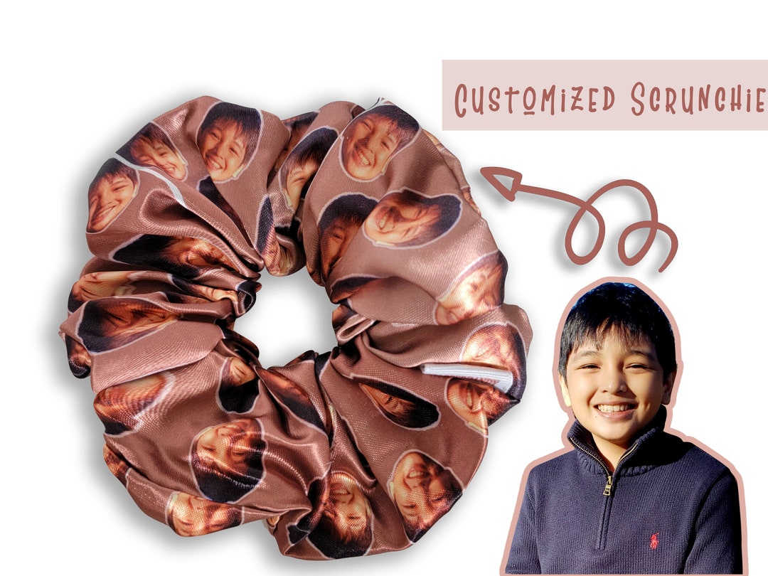 Personalized Faces Scrunchie , Graduation Scrunchy, Bridesmaid Gift ...