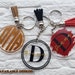 Acrylic Monogram Keychain 2 Acrylic Round Key Chain - Etsy