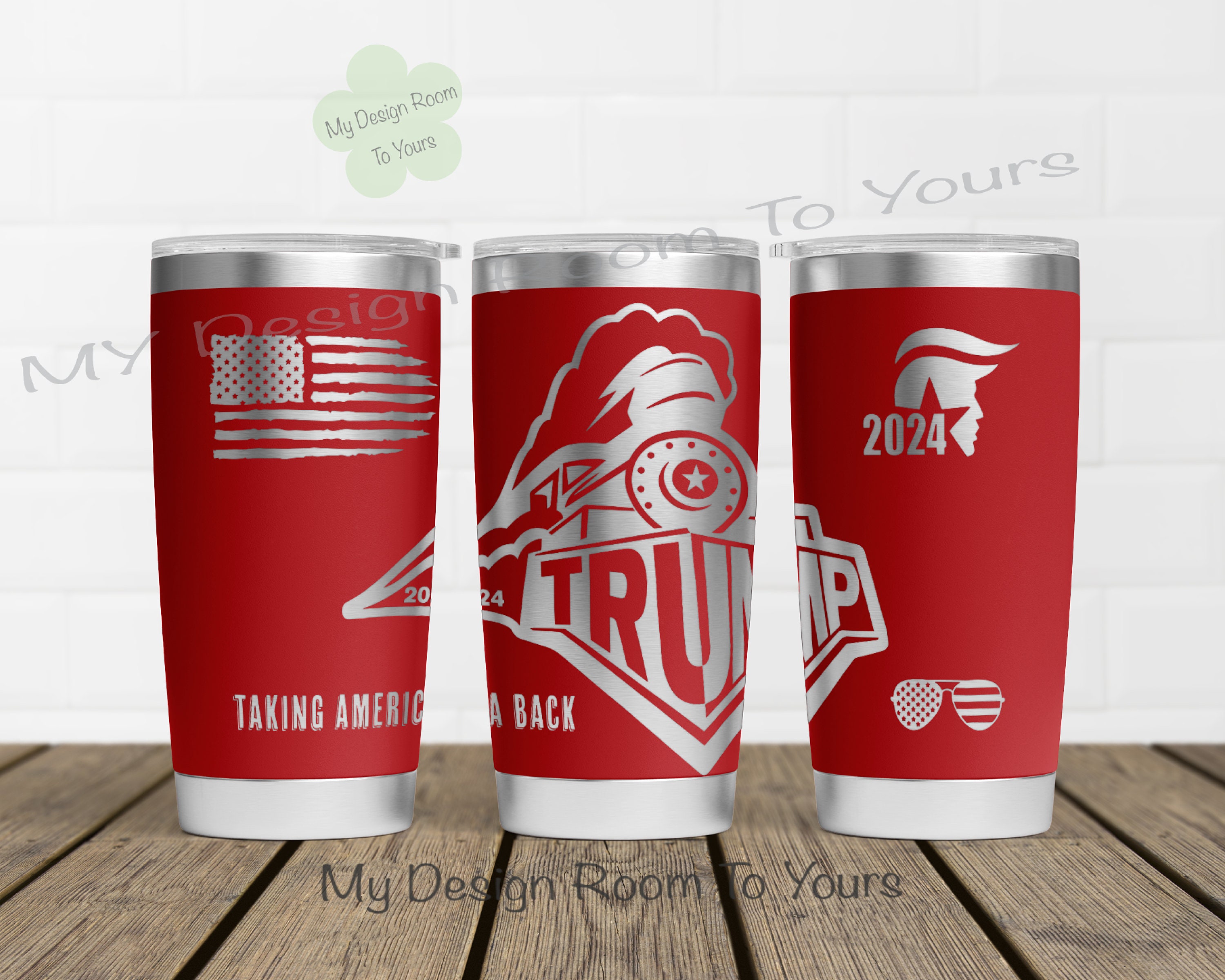 Trump Train 20oz Tumbler Laser File, Trump 20oz Tumbler Laser Engraving ...