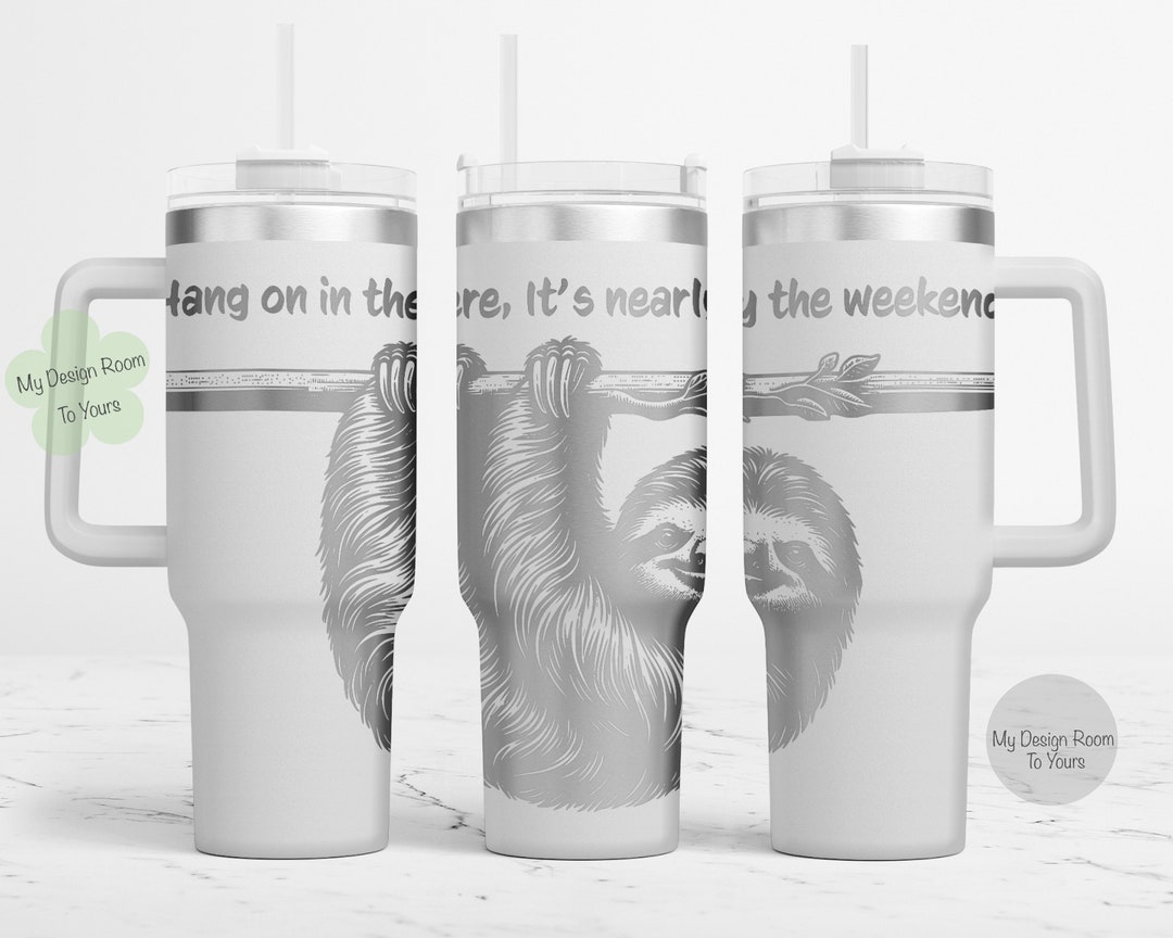 Sloth 40oz Tumbler Laser File, Sloth 40oz Tumbler Laser Engraving Wrap ...