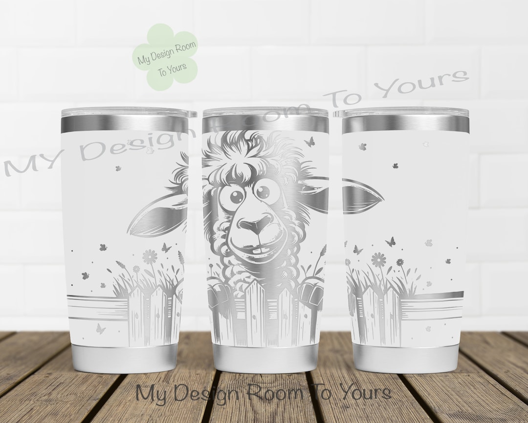 Sheep 20oz Tumbler Laser File, Sheep 20oz Tumbler Laser Engraving Wrap ...