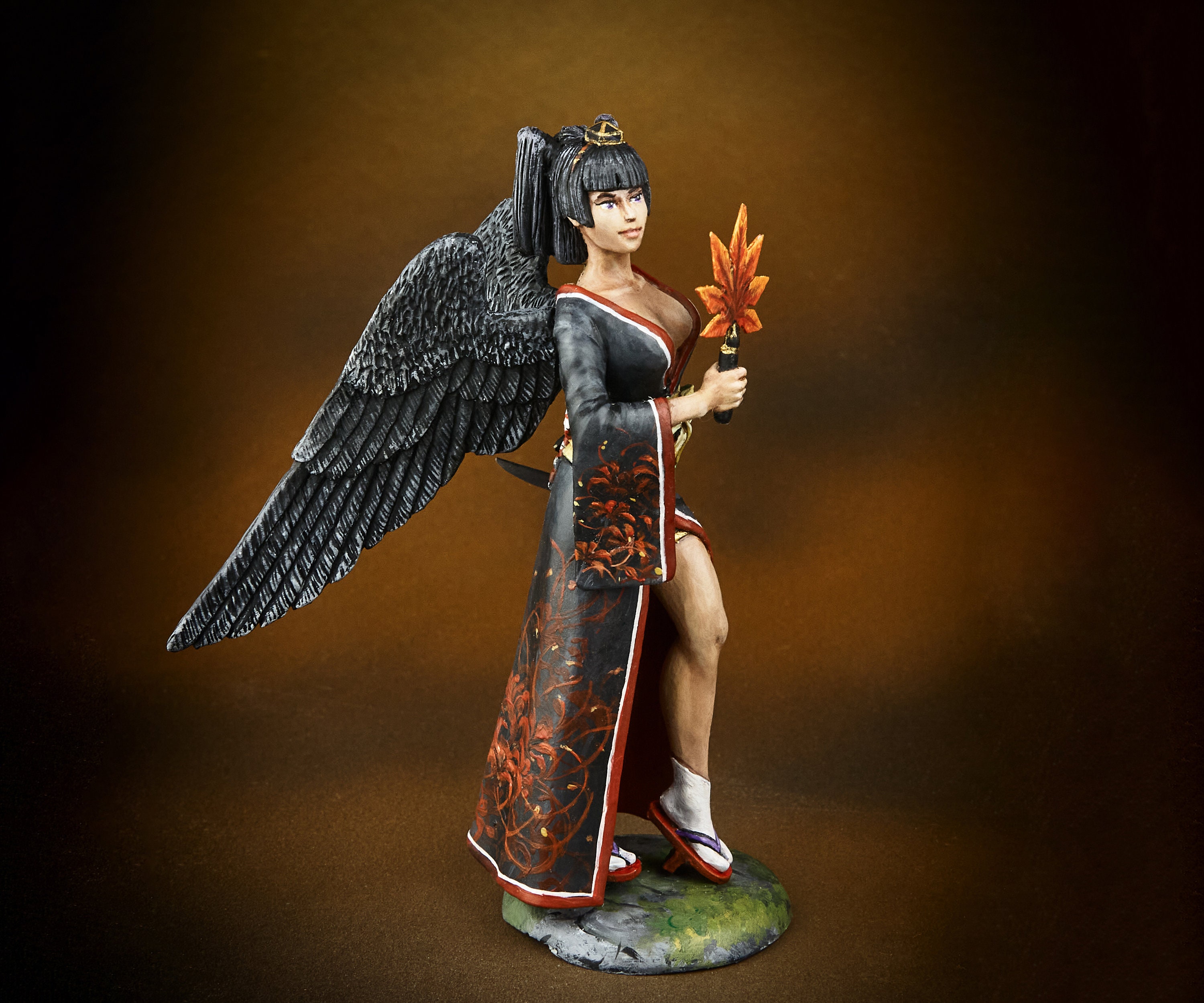 Tengu-girl, 75mm Resin Kit Model , 1/24 Scale Fantasy Sculpture ...