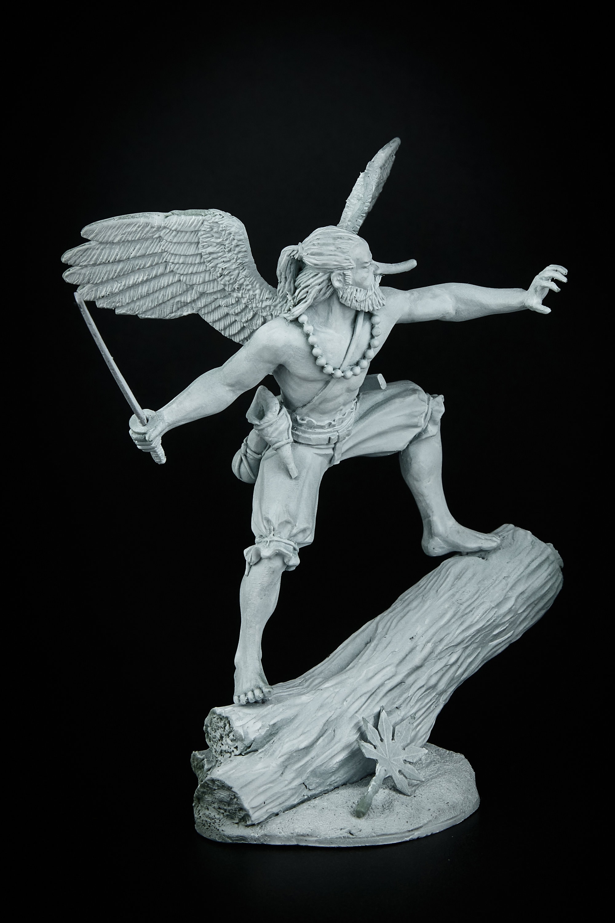 Tengu, 75mm Resin Kit Model , 1/24 Scale Fantasy Sculpture Miniature ...