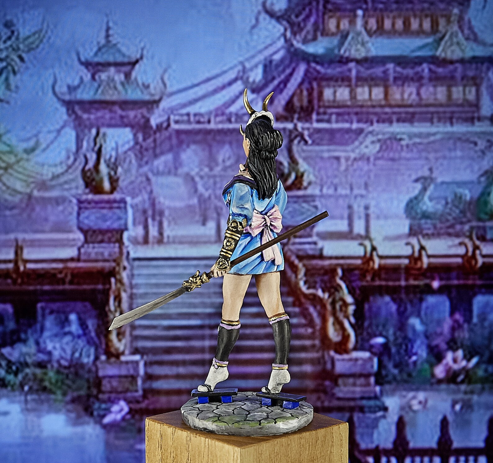 Oni-girl, 75mm Resin Kit Model , 1/24 Scale Fantasy Sculpture Miniature ...