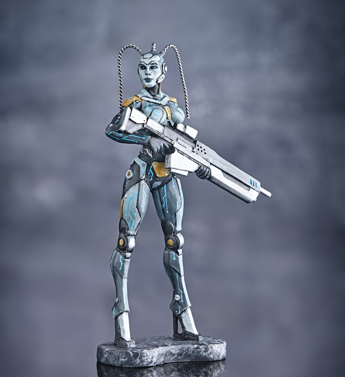 Robo-girl ,75mm Resin Kit Model ,1/24 Scale Сyberpunk Sculpture ...