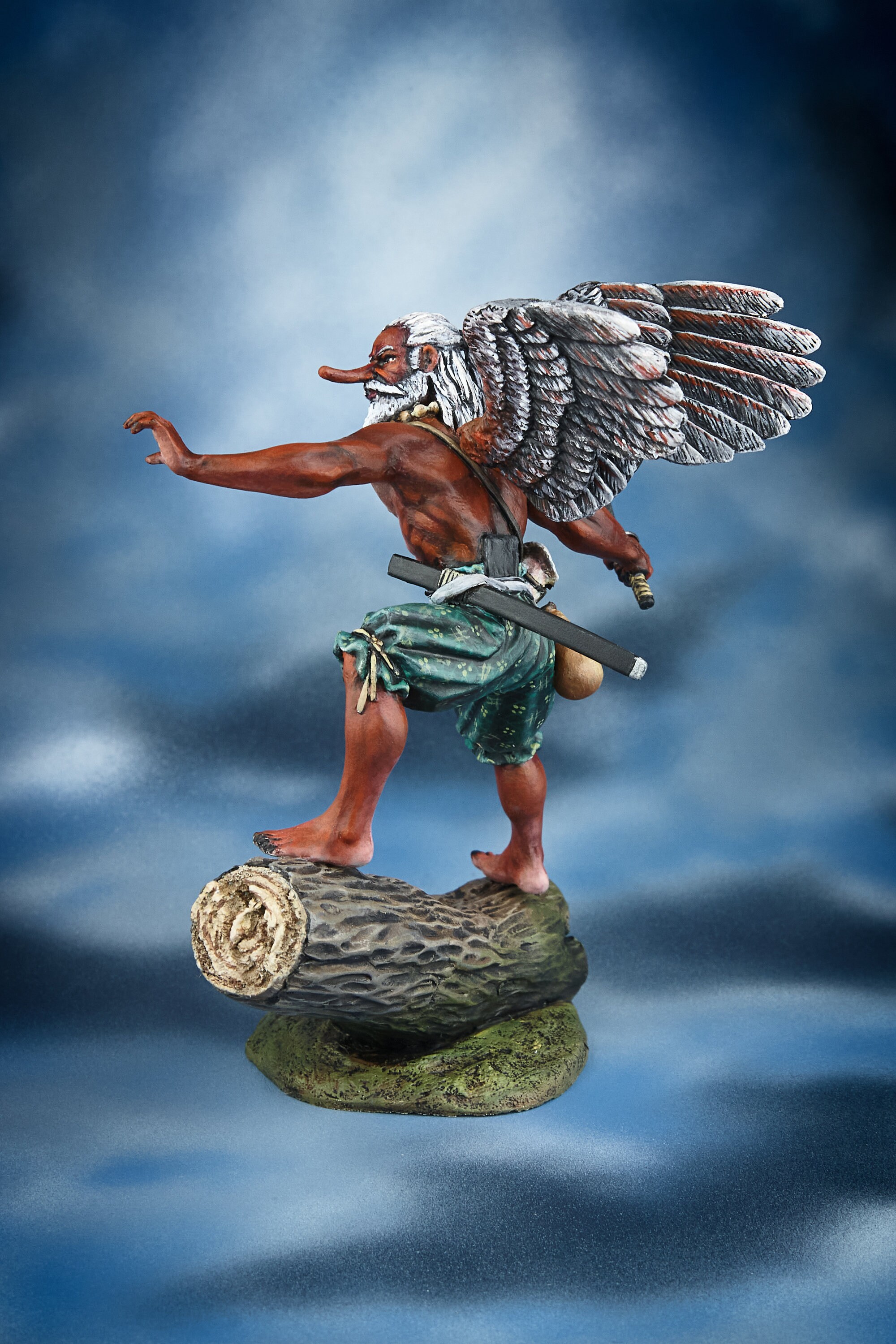 Tengu, 75mm Resin Kit Model , 1/24 Scale Fantasy Sculpture Miniature ...