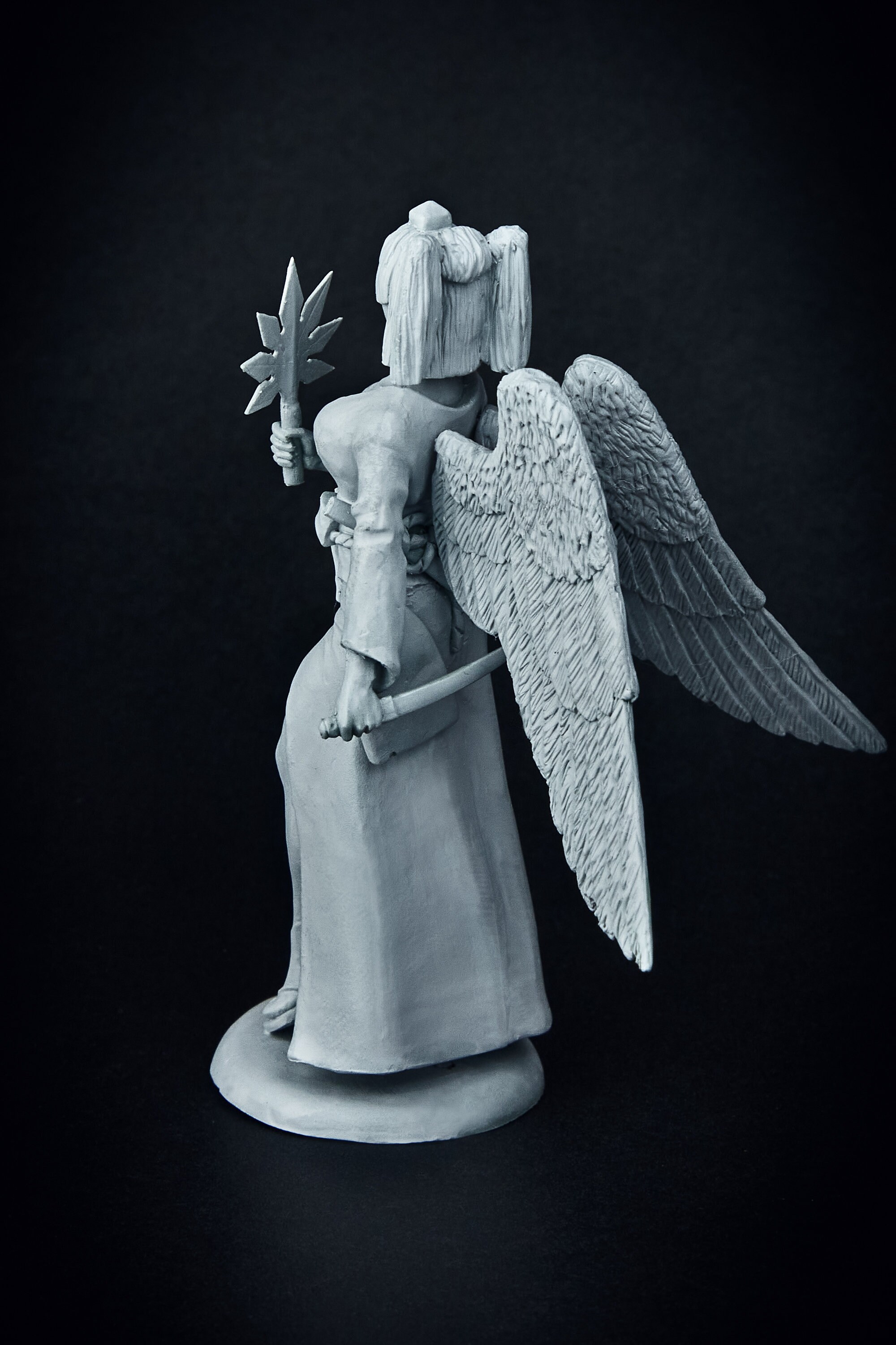 Tengu-girl, 75mm Resin Kit Model , 1/24 Scale Fantasy Sculpture ...