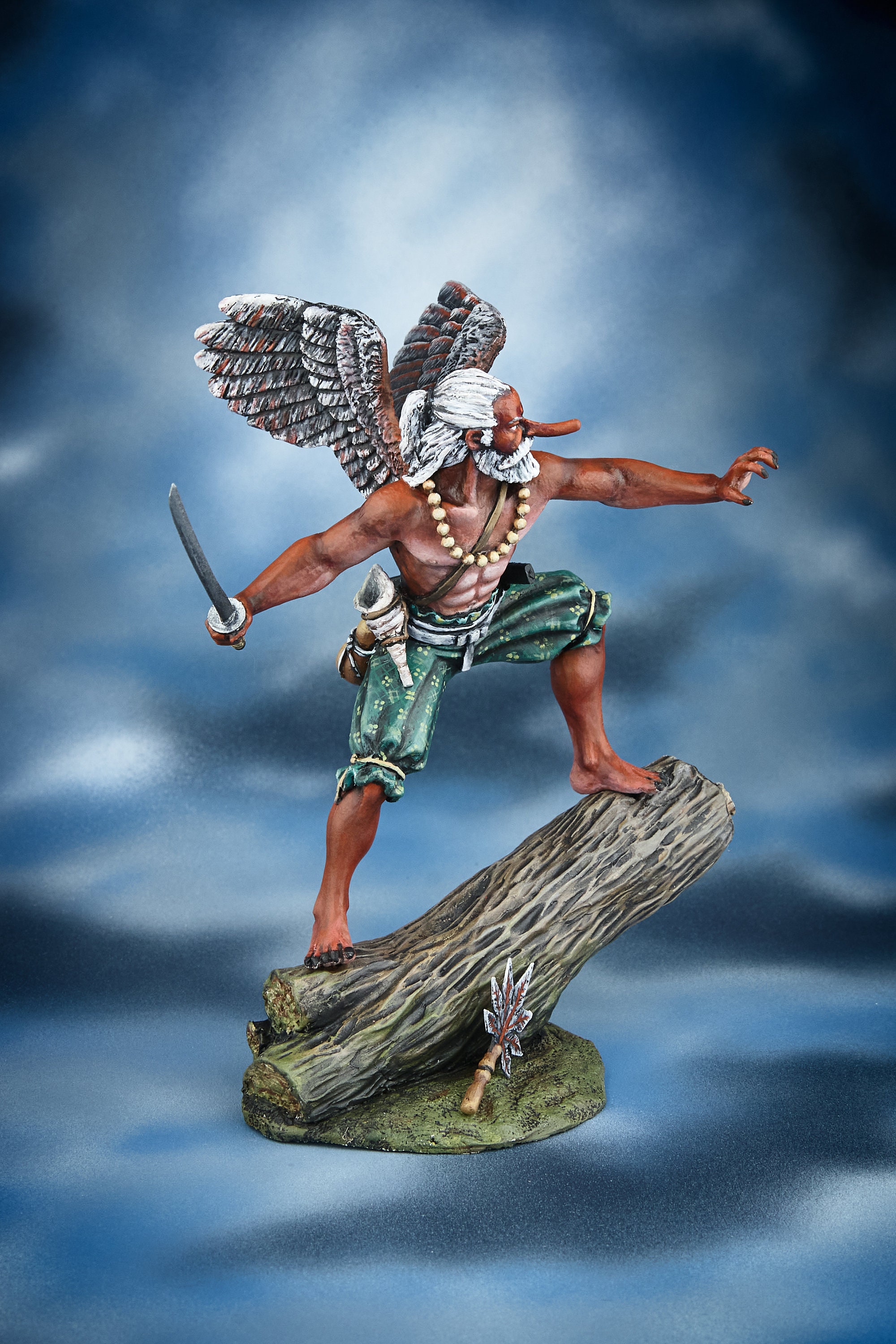 Tengu, 75mm Resin Kit Model , 1/24 Scale Fantasy Sculpture Miniature ...