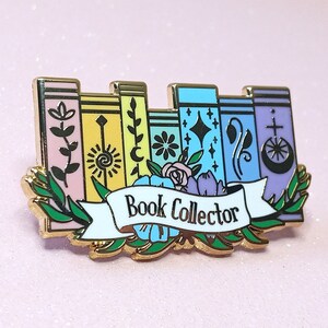 Book Collector Bookish Enamel Pin | Book Lover | Bibliophile - Etsy