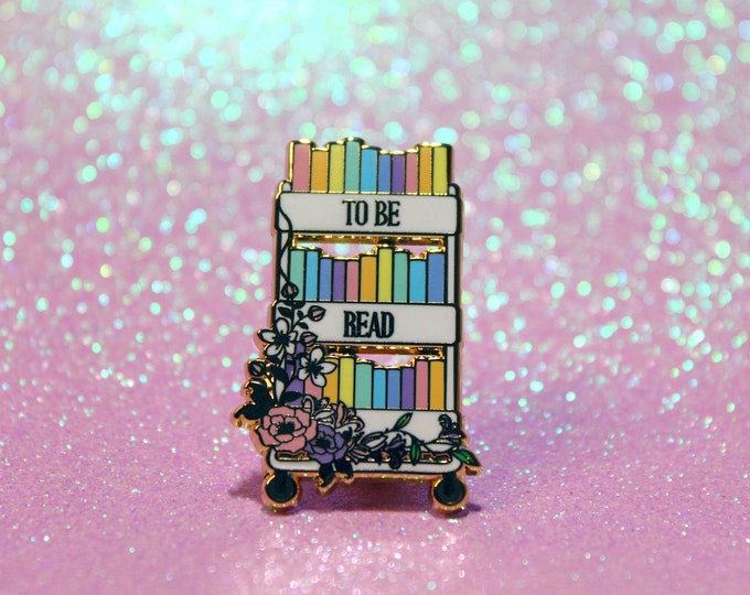 To Be Read / TBR Cart Bookish Enamel Pin - Etsy