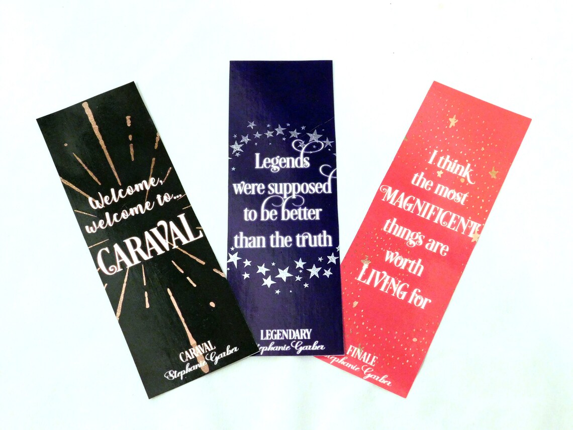 Caraval Bookmark Set | Printable Bookmarks | Digital Download - Etsy