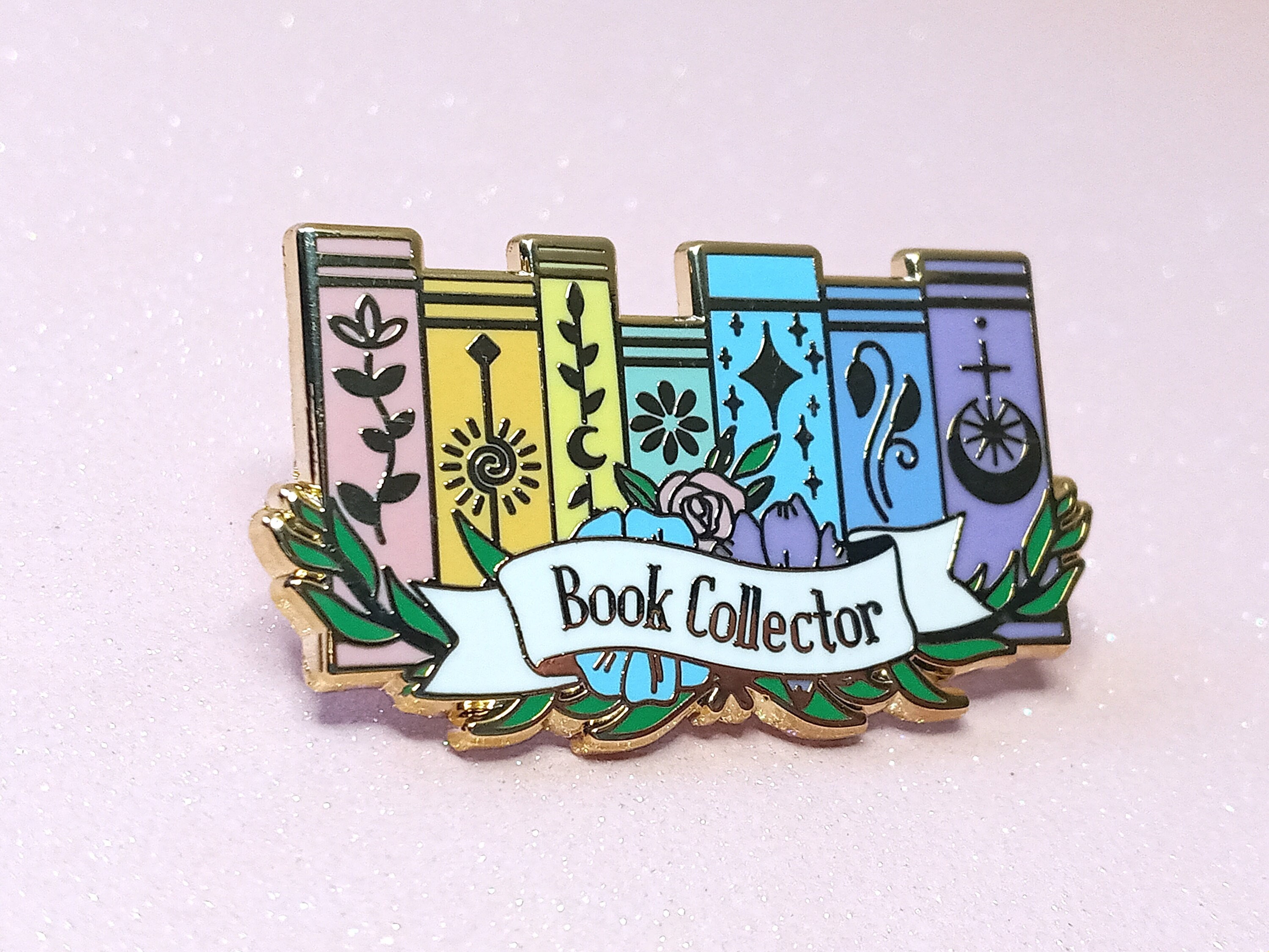 Book Collector Bookish Enamel Pin Book Lover Bibliophile | Etsy