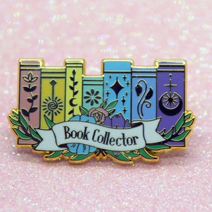 Book Collector Bookish Enamel Pin | Book Lover | Bibliophile - Etsy