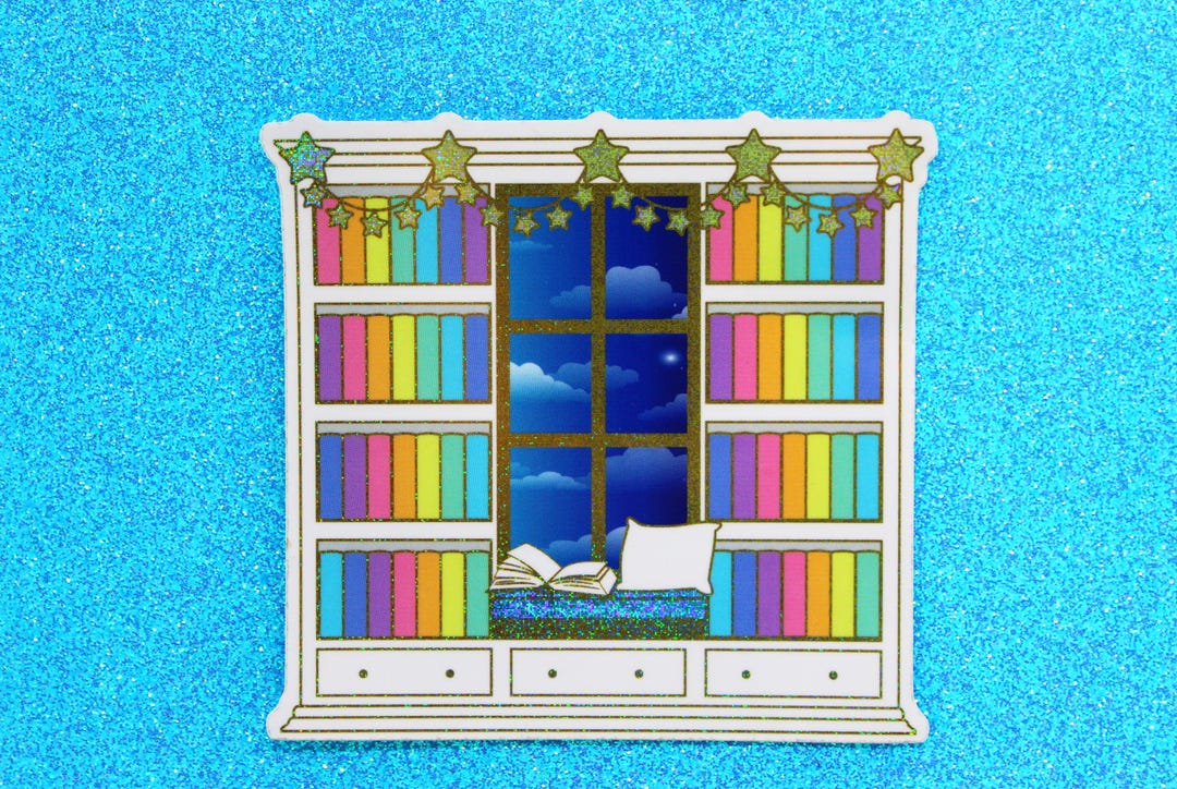 Reading Nook "reading Until Midnight" Holographic Sticker – Bookish Vinyl Decal | Bibliophile ...