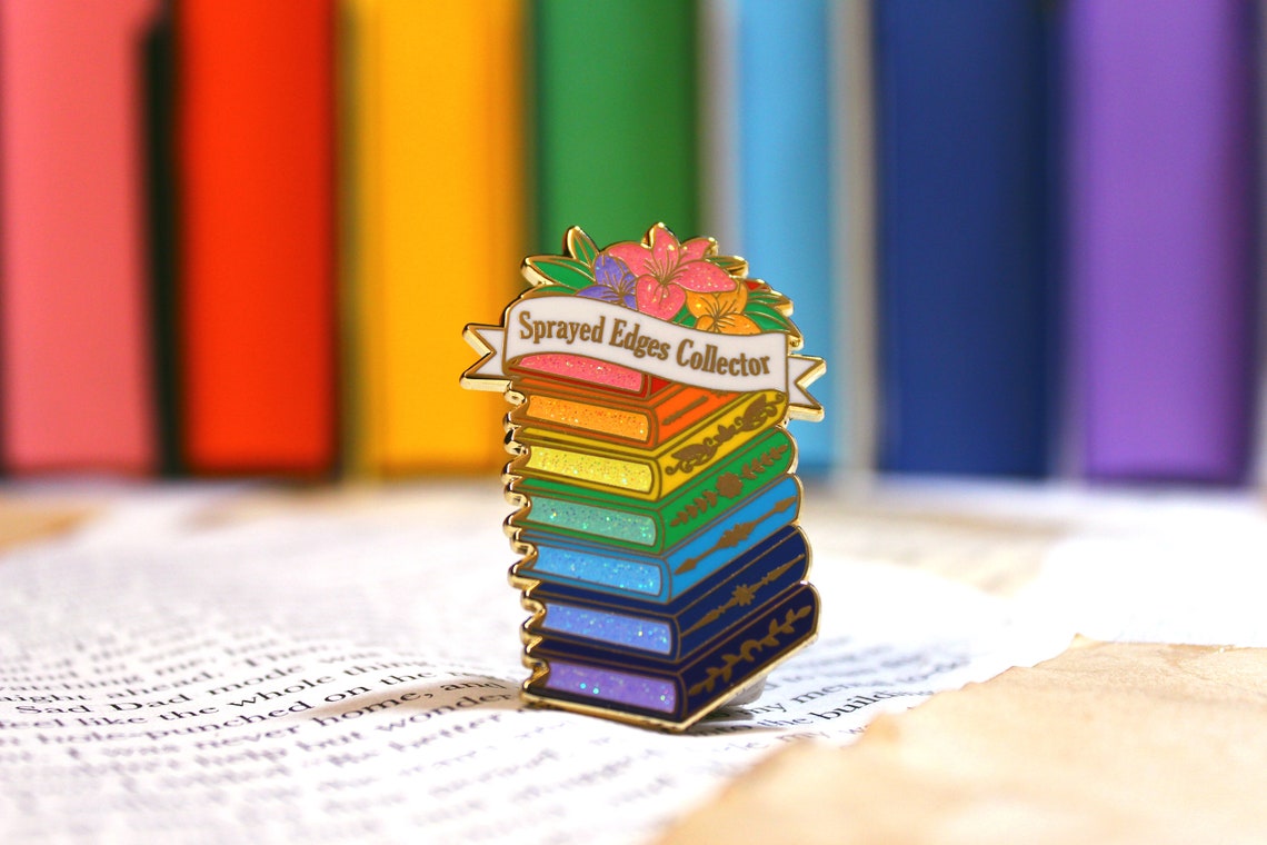Sprayed Edges Books Inspired Bookish Enamel Pin - Etsy