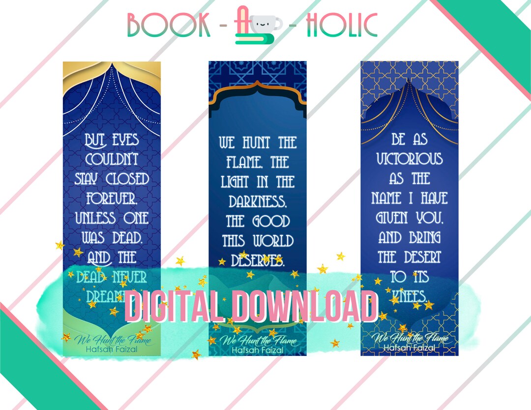 We Hunt the Flame Quote Bookmark Set - Hafsah Faizal | Printable ...