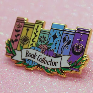 Book Collector Bookish Enamel Pin | Book Lover | Bibliophile - Etsy