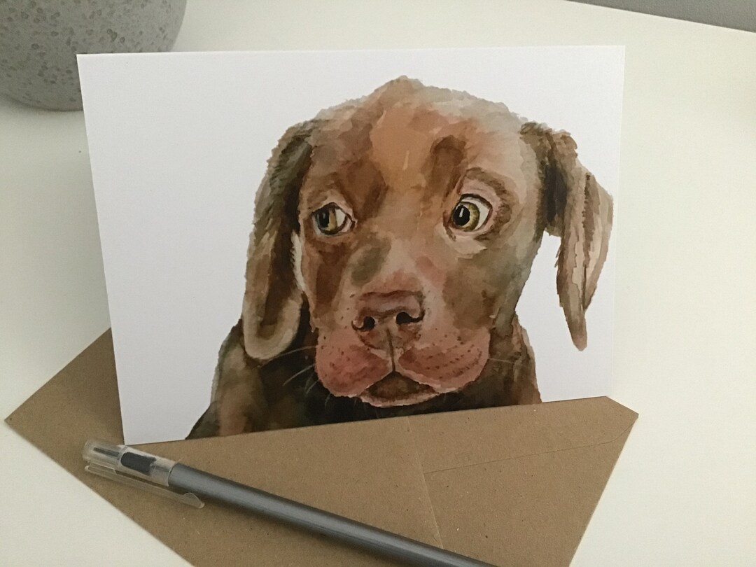 Labrador Puppy Card - Etsy