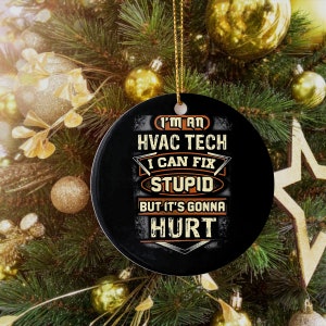 Christmas Tree Ornaments Circle HVAC Decor Tech New Year X-mas - Etsy