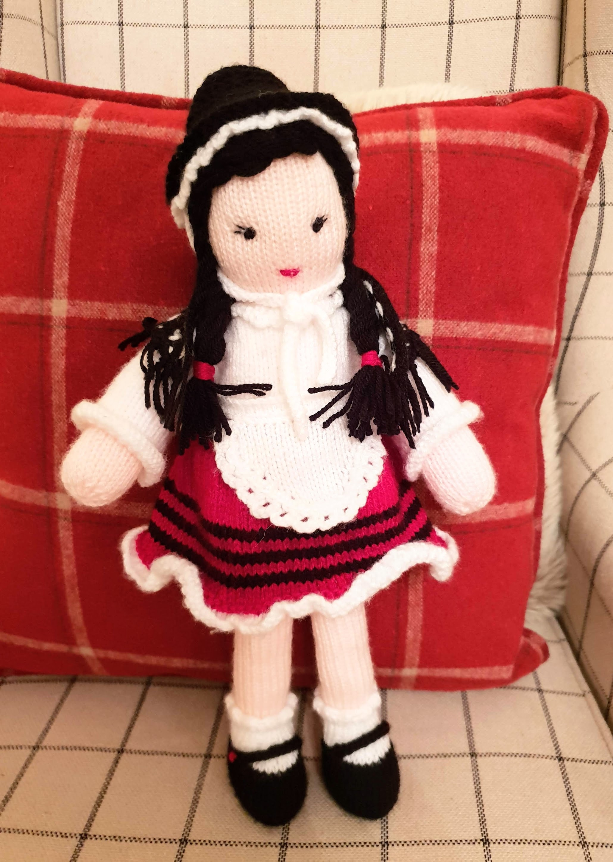 Angharad A Super Cute Welsh Knitted Dolly Pattern - Etsy New Zealand
