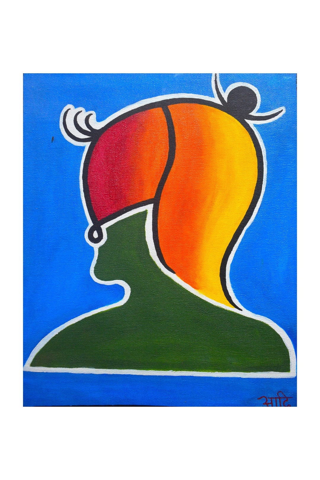 Handmade Acrylic Painting Mother Theme Maa Theme Home Décor - Etsy