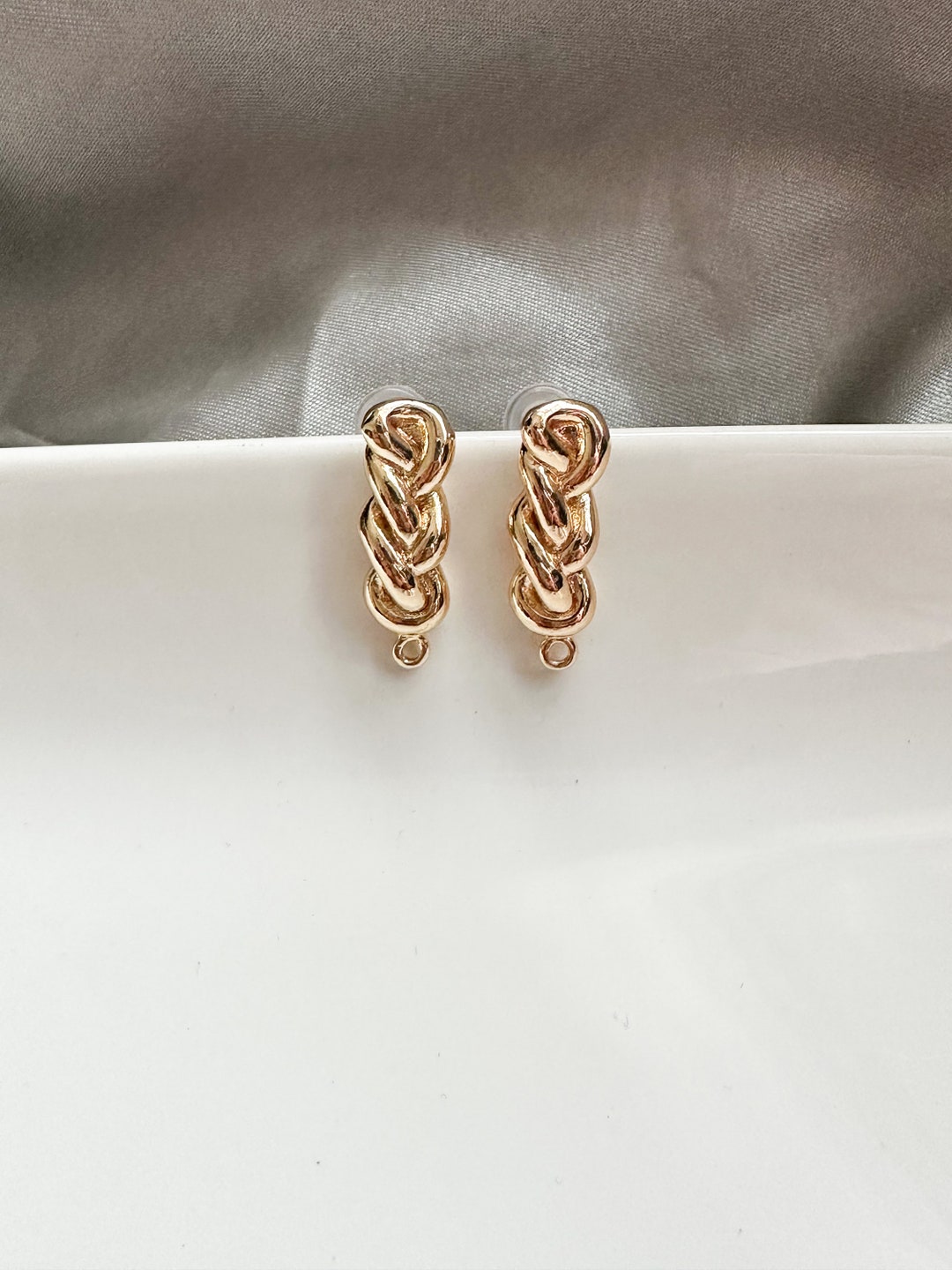 Gold Twist Earring Post, Earring Posts for Jewelry Making, Earring ...
