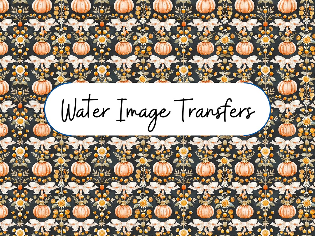 Pumpkin Fall Transfer Paper, Transfer Paper for Polymer Clay, Water ...