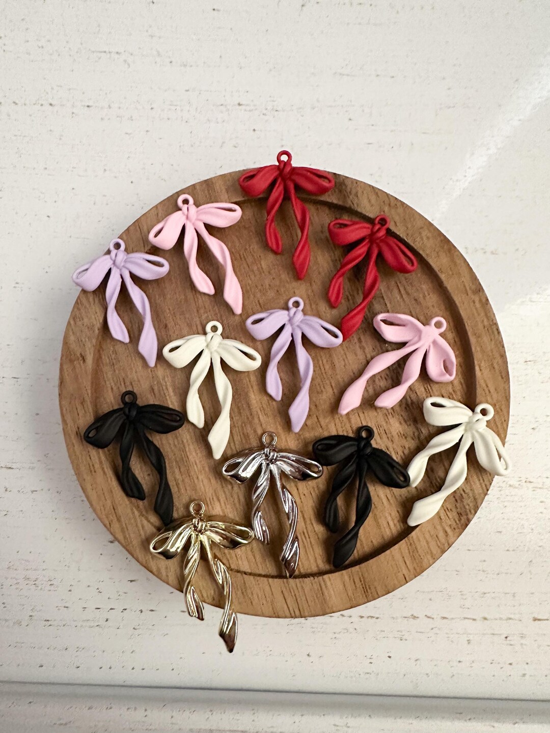 Bow Charms for Jewelry Making, Bow Charms Matching, Gold Bow Charms ...