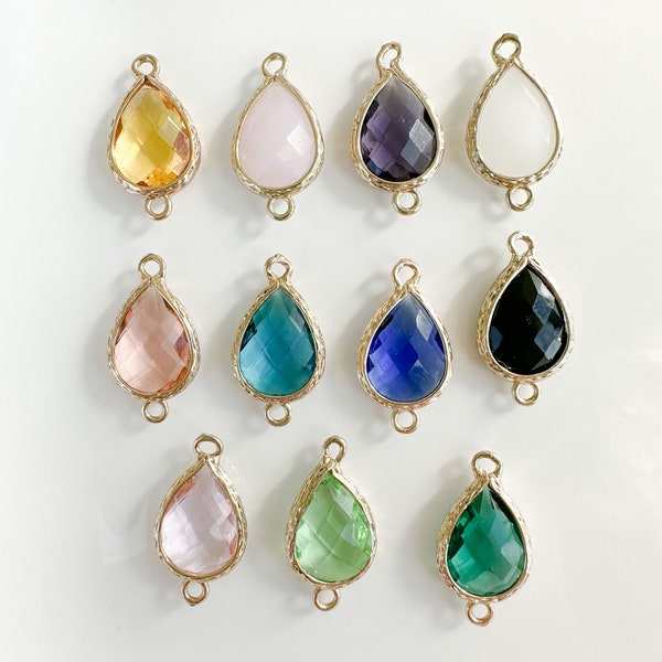Crystal Charm Connectors - Etsy