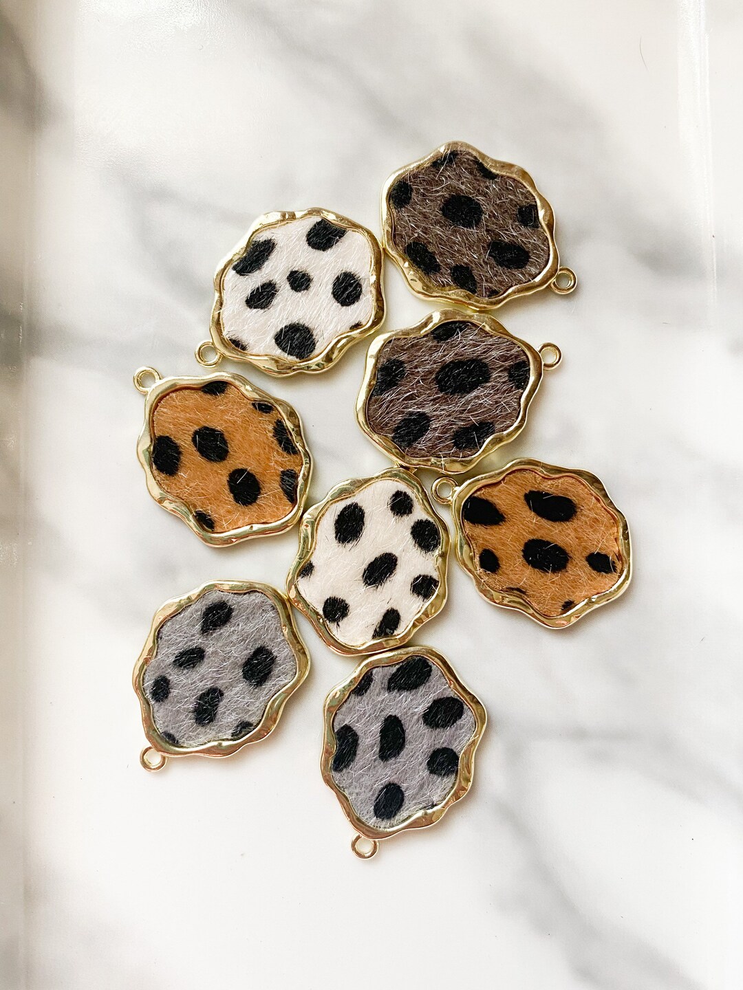 Cow Print Earring Charms for Hoops, Highland Cow Charms for Jewelry ...