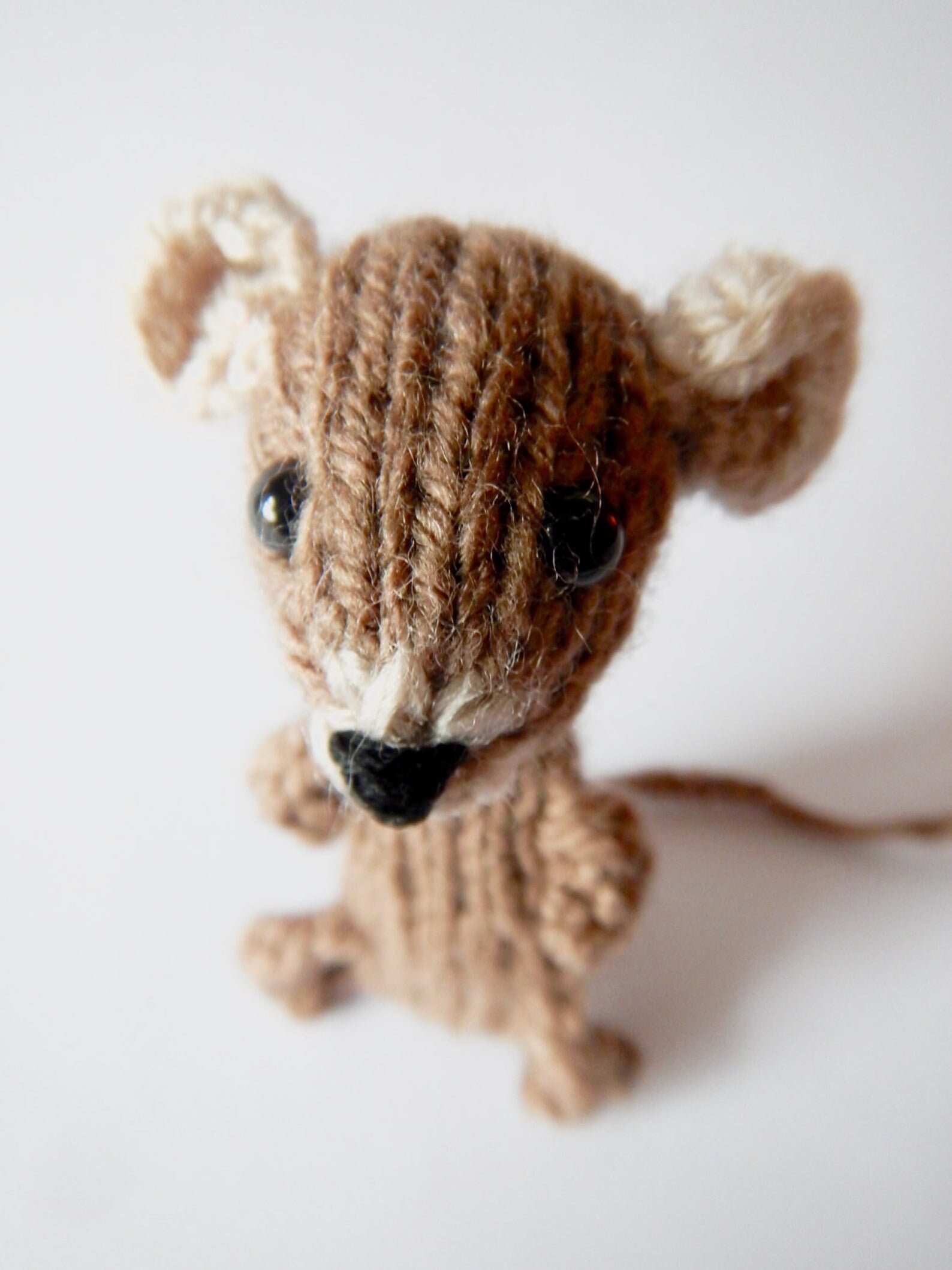 Hand-Knitted Plush Mouse Finger Puppet | Etsy