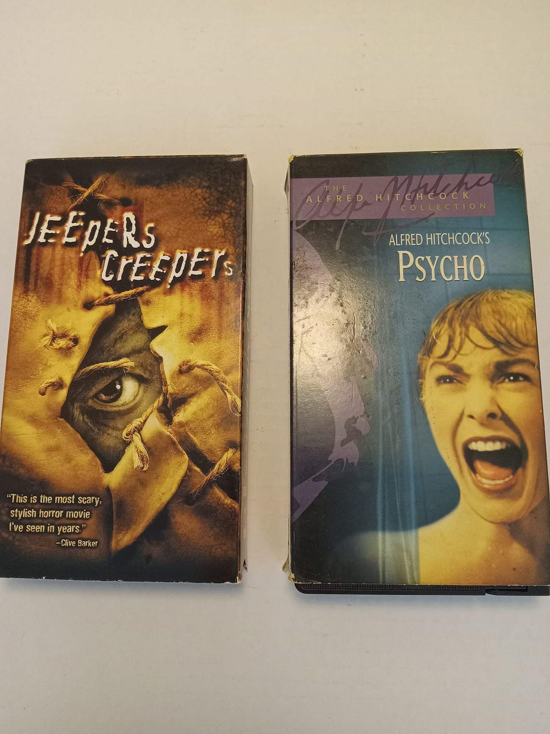 Vintage VHS Horror Movies Jeepers Creepers and Psycho, Lot of 2 VHS ...