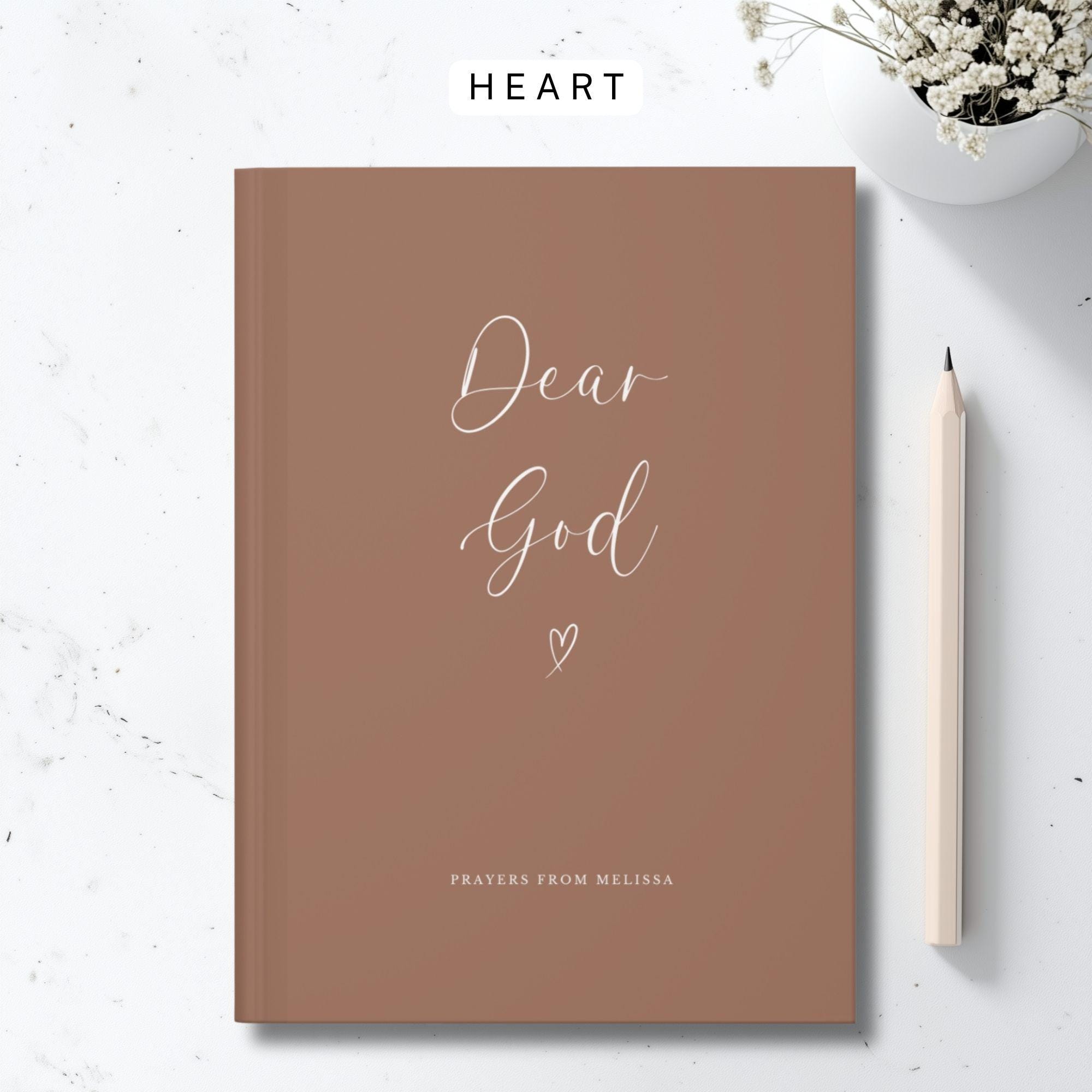 Dear God Personalized Prayer Journal, Custom Name Christian Notebook ...