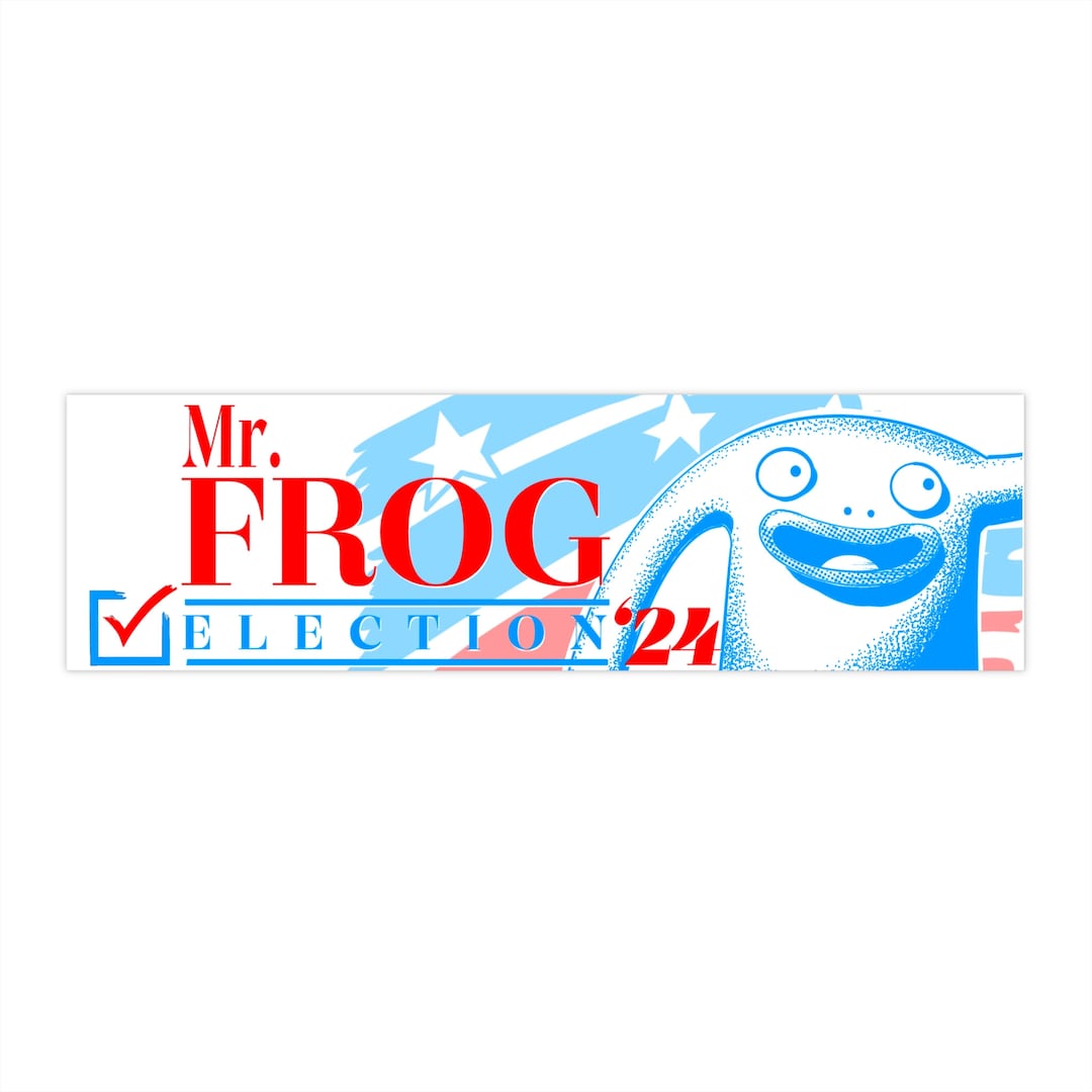 Smiling Friends Mr. Frog Presidential Bumper Sticker - Etsy