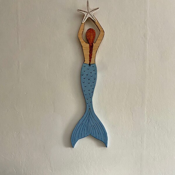 Carved Wood Mermaid - Etsy
