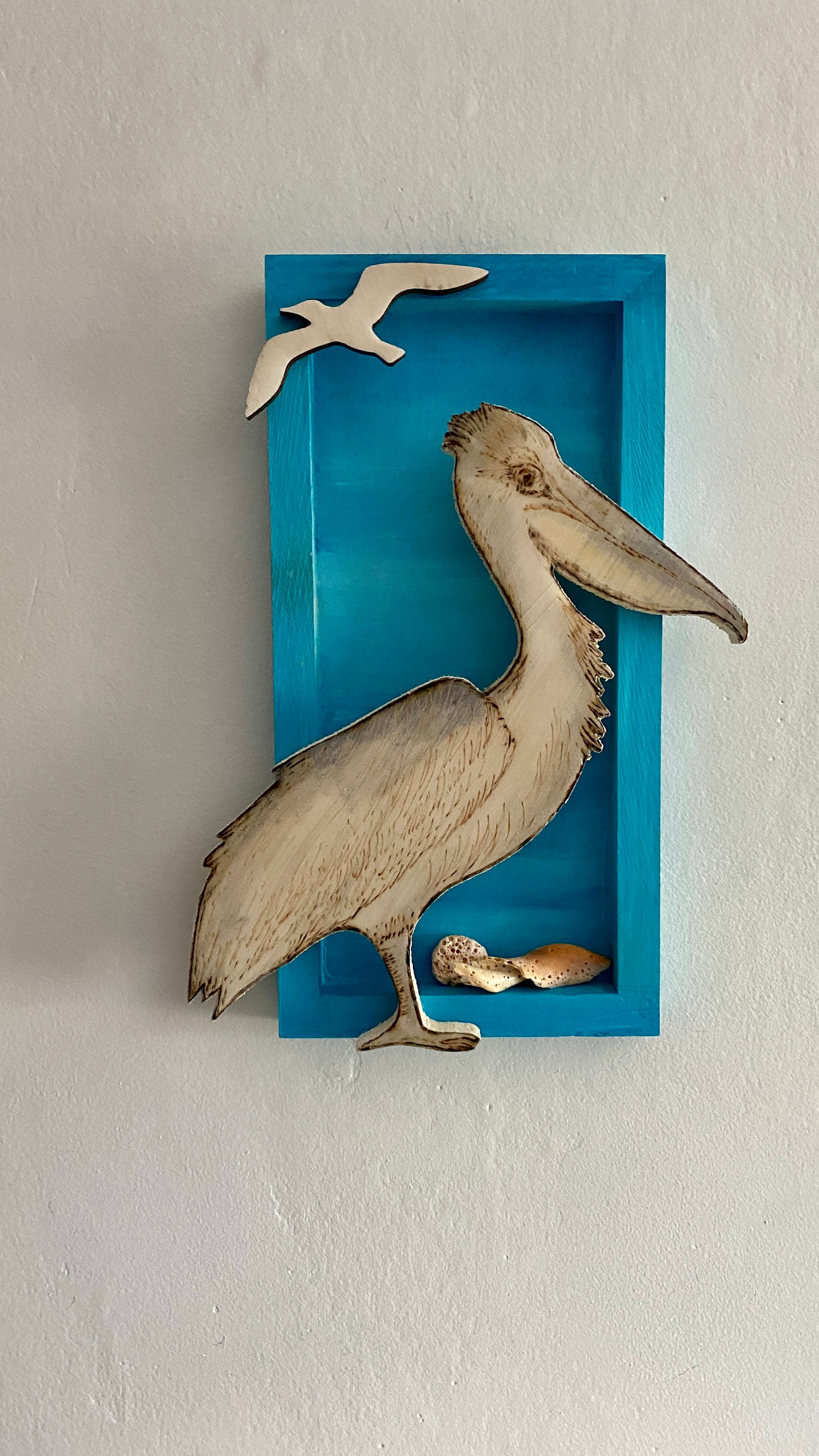 Pelican Coastal Wooden Wall Art Shadow Box 3 Dimensional - Etsy