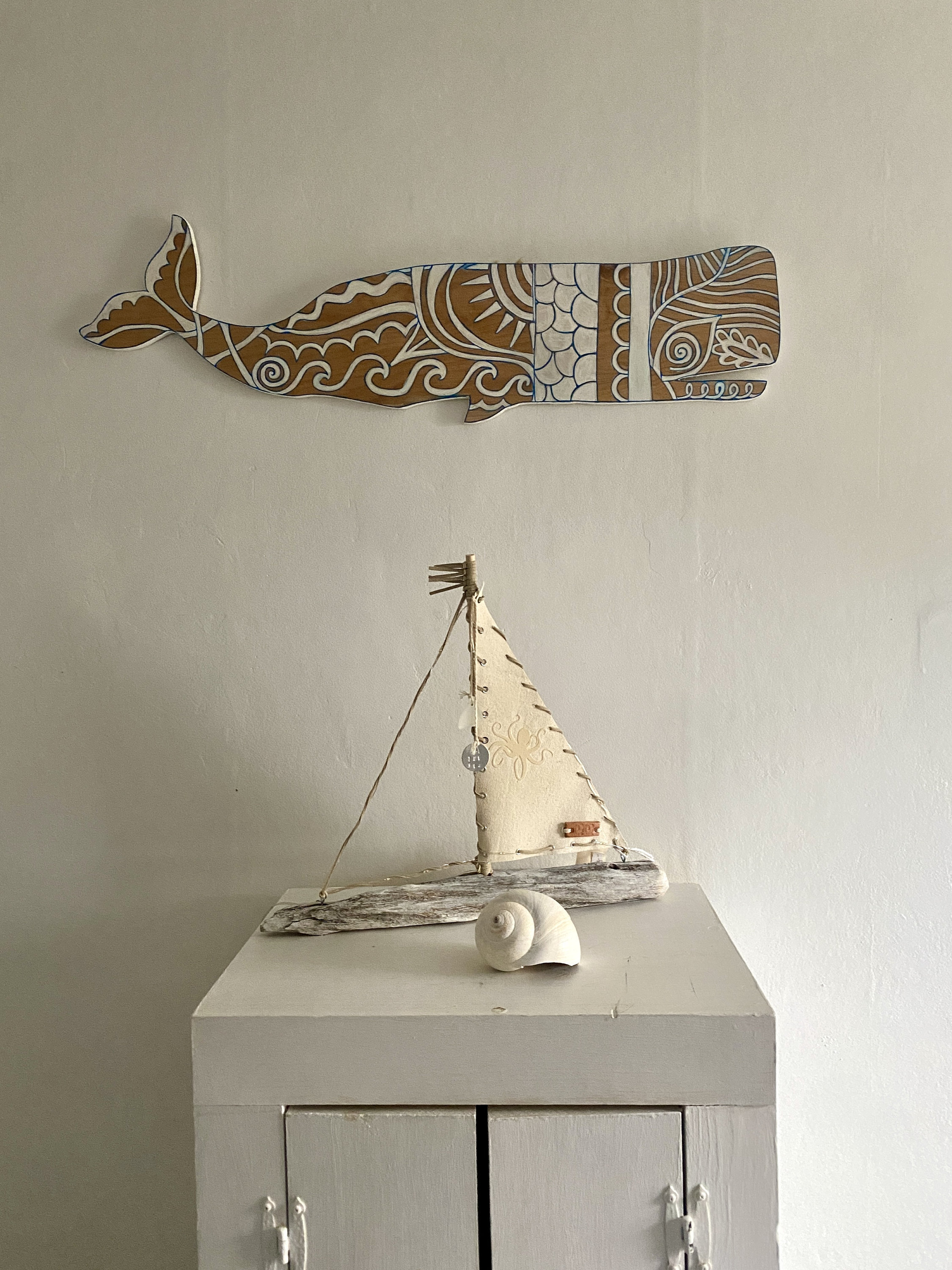 Hand Cut, Painted Wooden Whale Wall Hanging Wall Art - Etsy