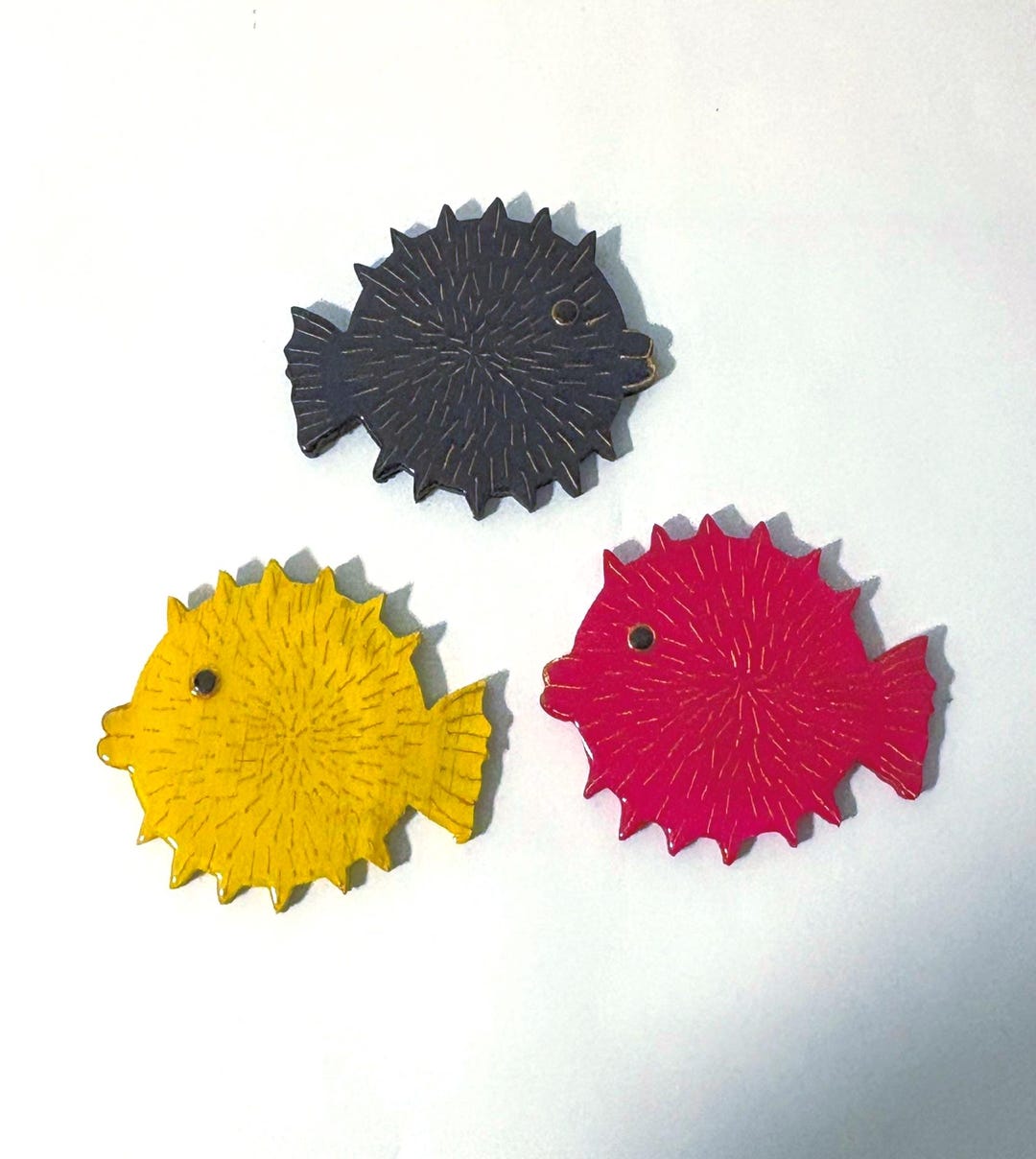 Mini Puffer Fish Wooden Coastal Wall Art - Etsy