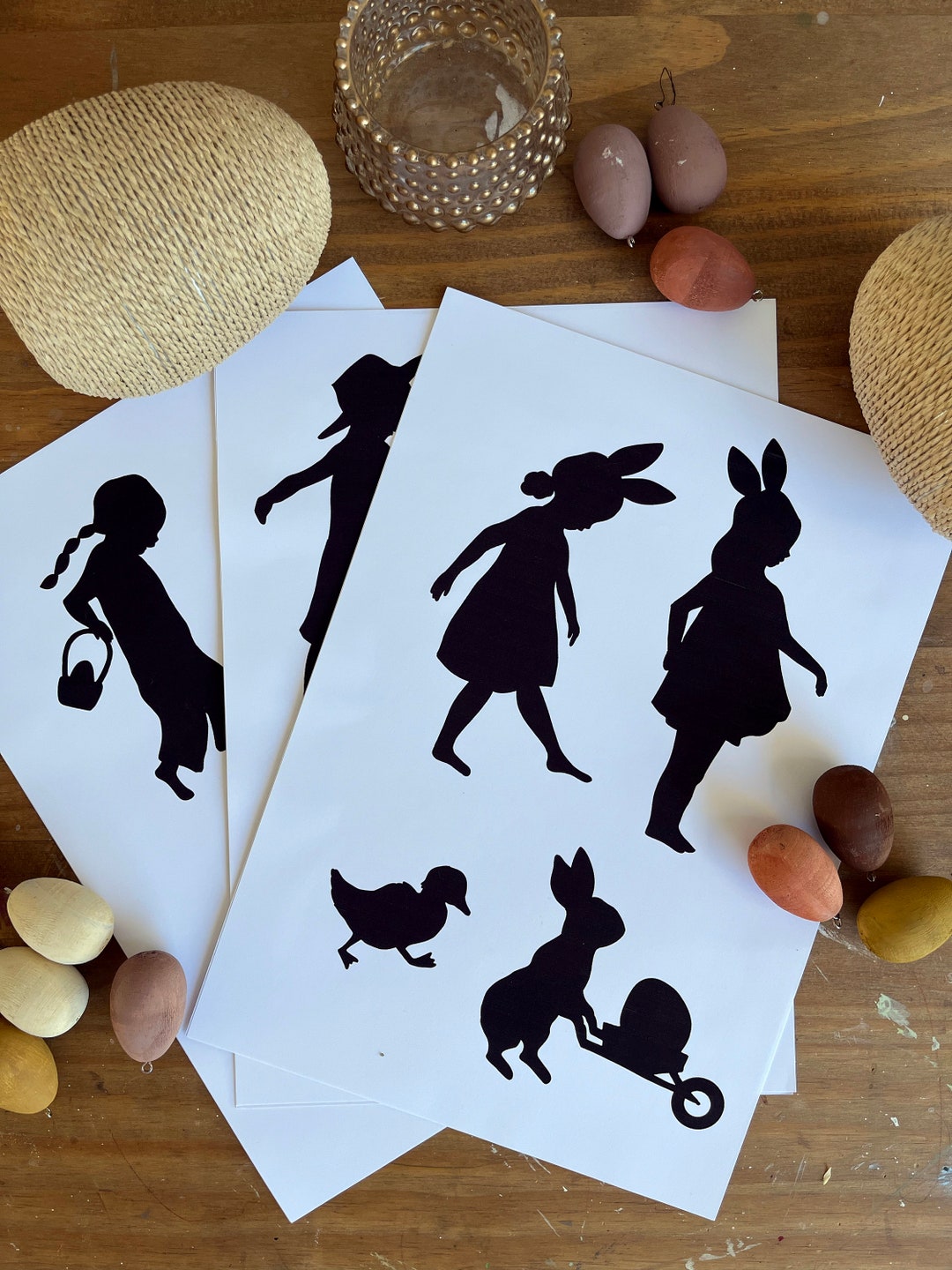 Easter Silhouettes, Spring Celebration, Waldorf Craft - Etsy